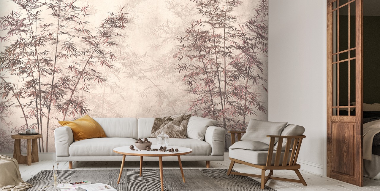 Bamboo Parade Wallpaper Wall Mural | Wallsauce UK