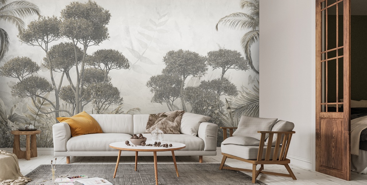 Vintage Forest View Wall Mural | Wallsauce UK