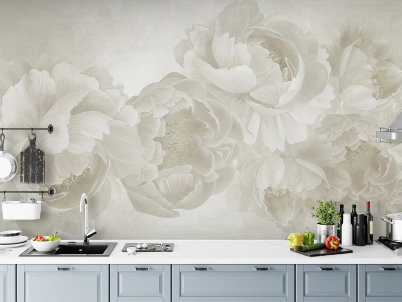 Peony Wallpaper & Wall Murals | Wallsauce NZ