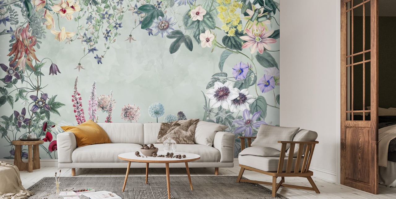 Hanging Gardens II Mural by Marina Stupakova | Wallsauce UK