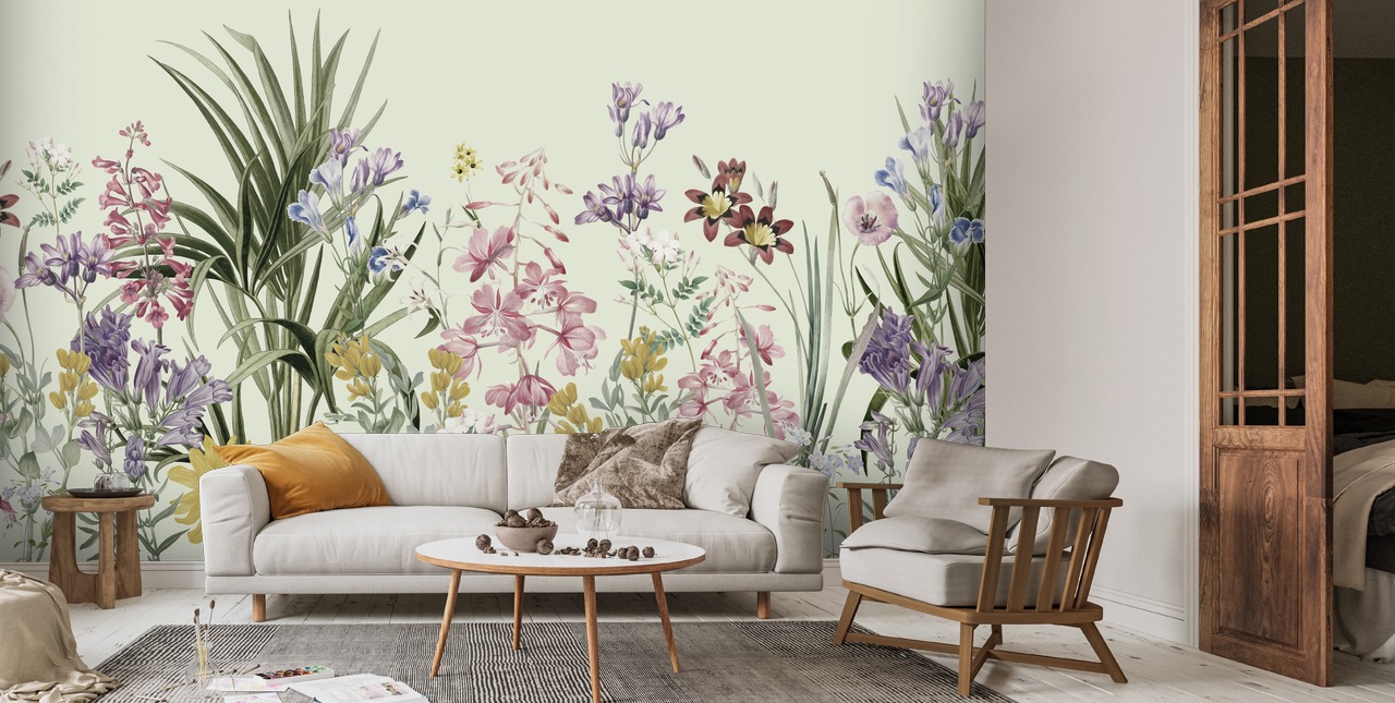 Joyful Garden II Mural By Marina Stupakova | Wallsauce US