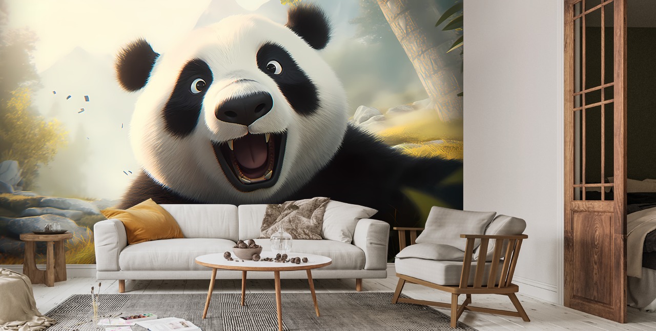 Carta da parati murale Happy Panda | Wallsauce IT