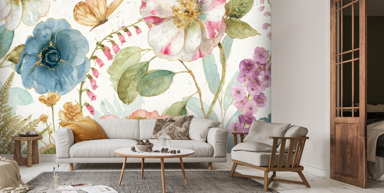 Rainbow Seeds Mural By Lisa Audit | Wallsauce US