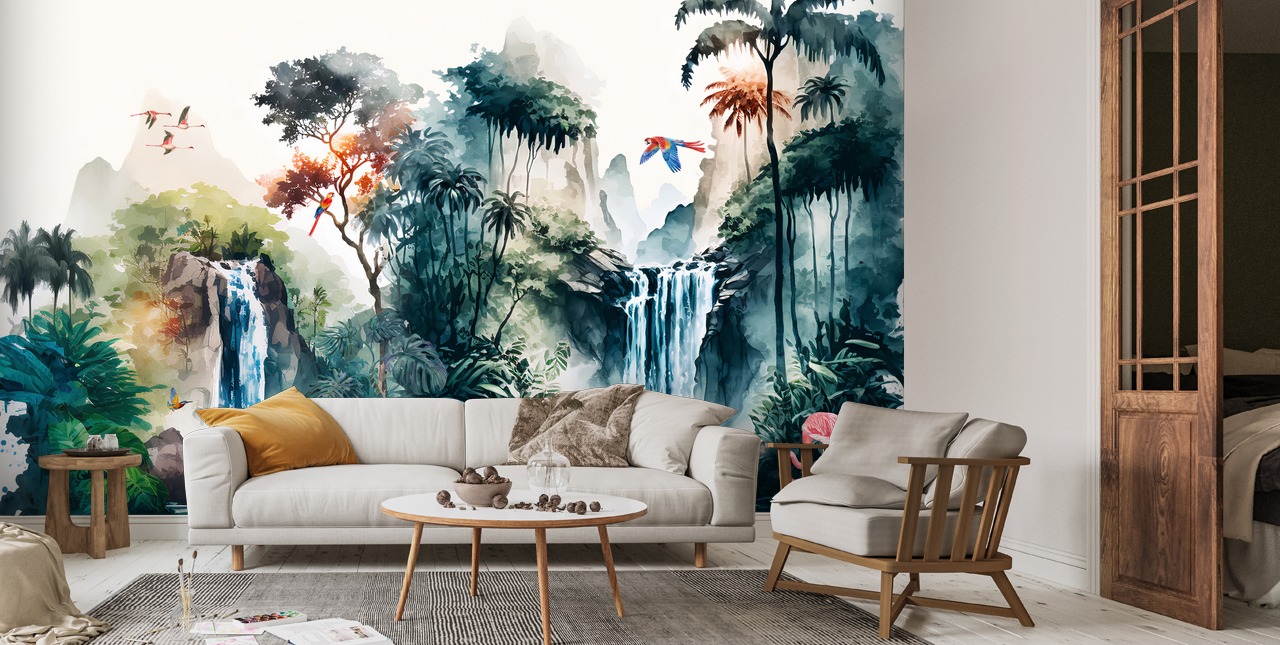 Magical Waterfalls Murals - Wilderness | Wallsauce AU