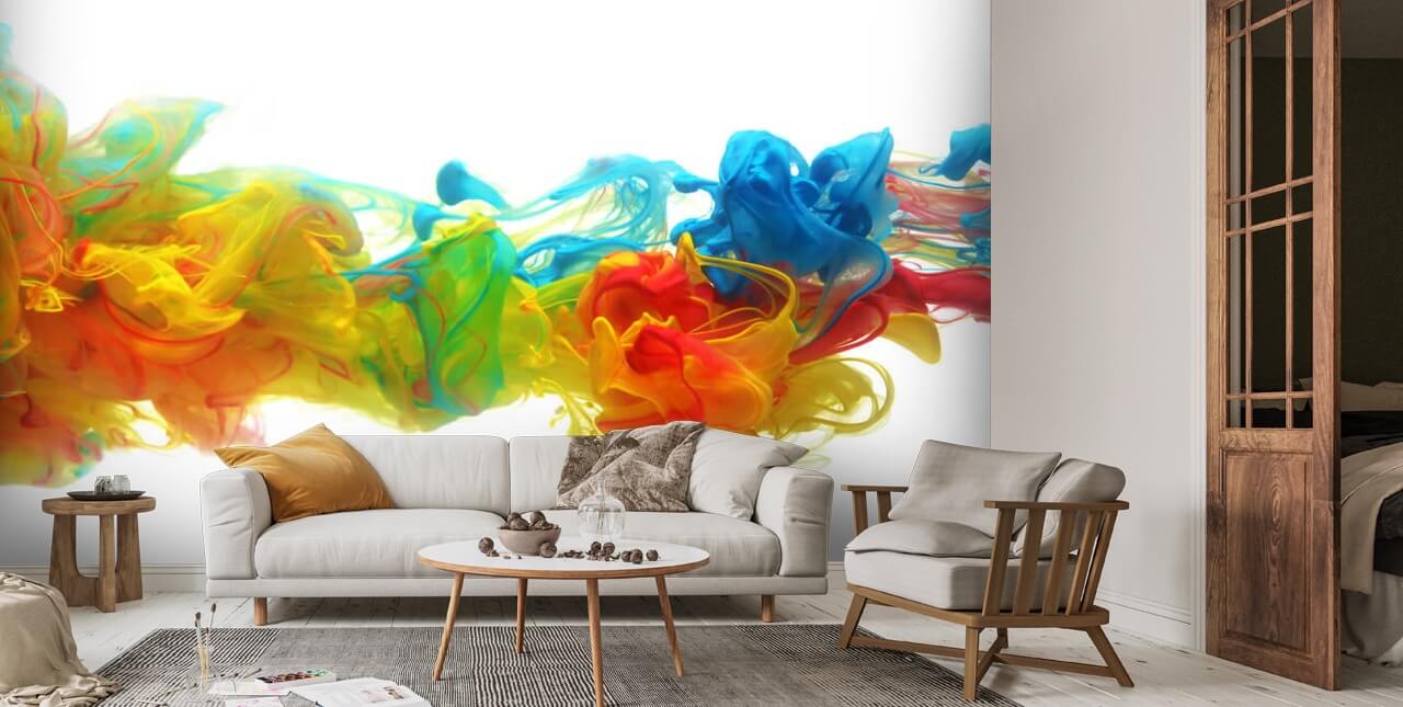 Colourful Ink in Water Wallpaper | Wallsauce UK