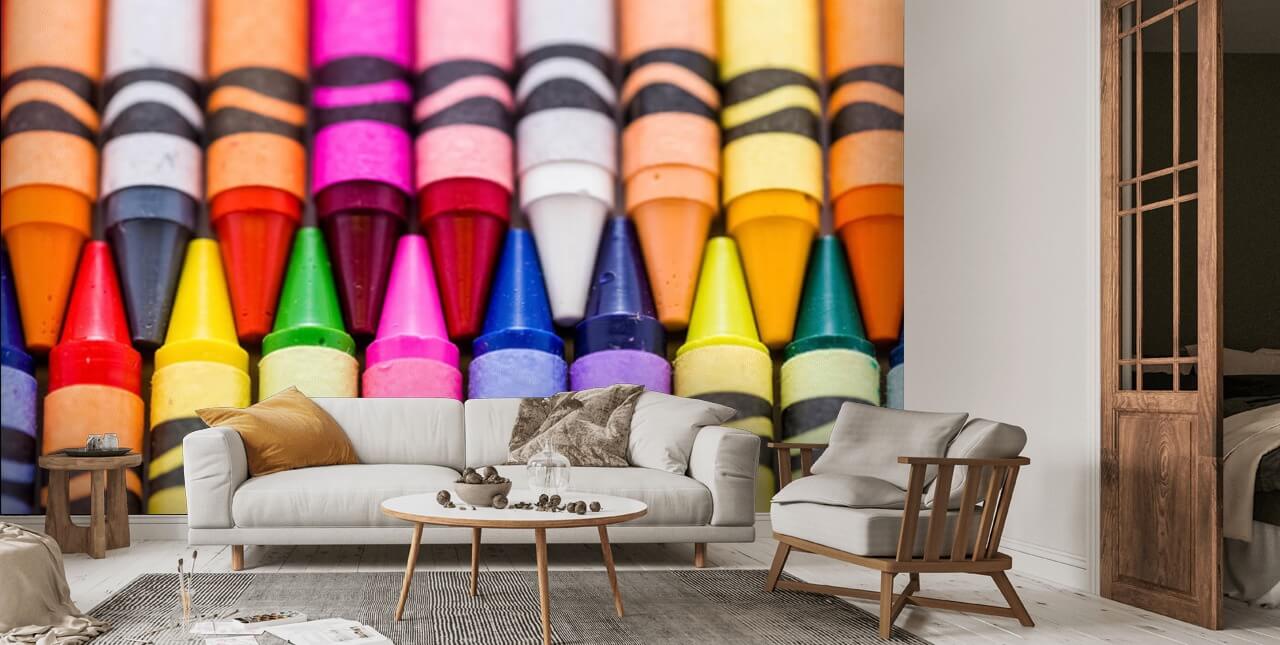 Crayons Wall Mural | Wallsauce US