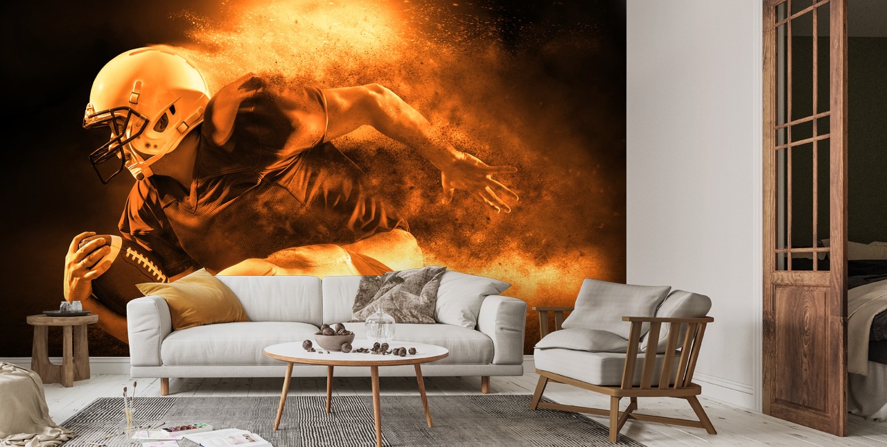 Running Back Wallpaper Mural | Wallsauce UK