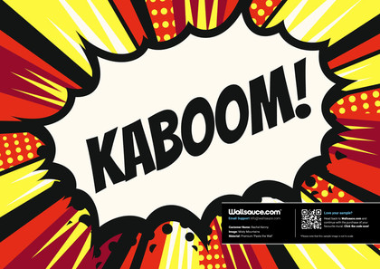 Pop Art - Kaboom Wall Mural | Wallsauce US