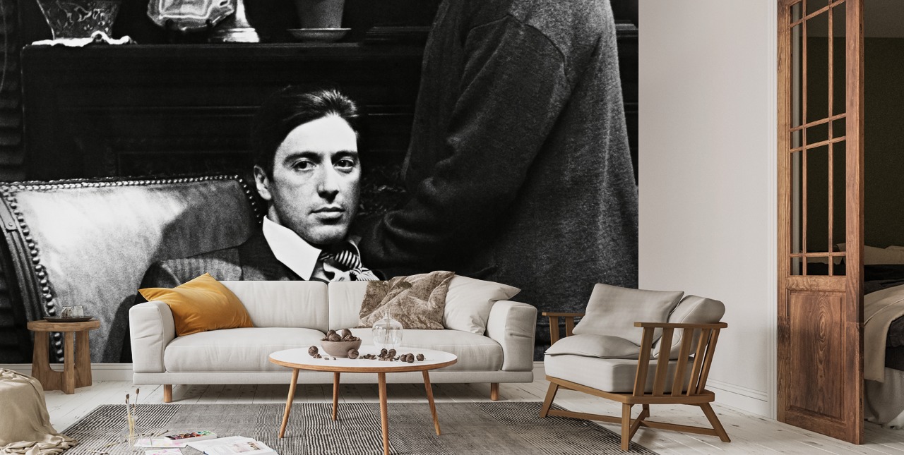 Al Pacino & Marlon Brando (Der Pate) Wandgemälde | Wallsauce DE