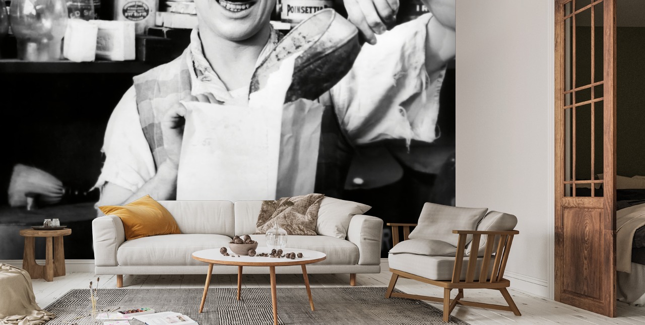 Charlie Chaplin (The Floorwalker) Wallpaper Mural | Wallsauce US