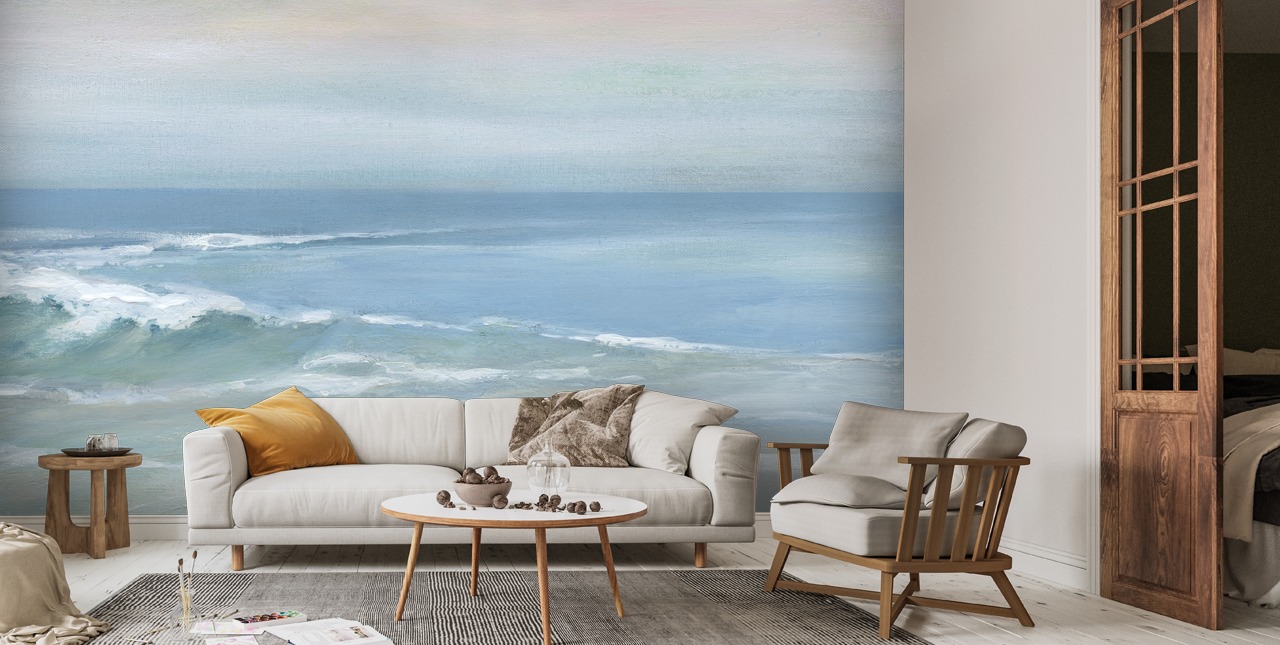 Mellow Ocean View Wallpaper Mural | Wallsauce US