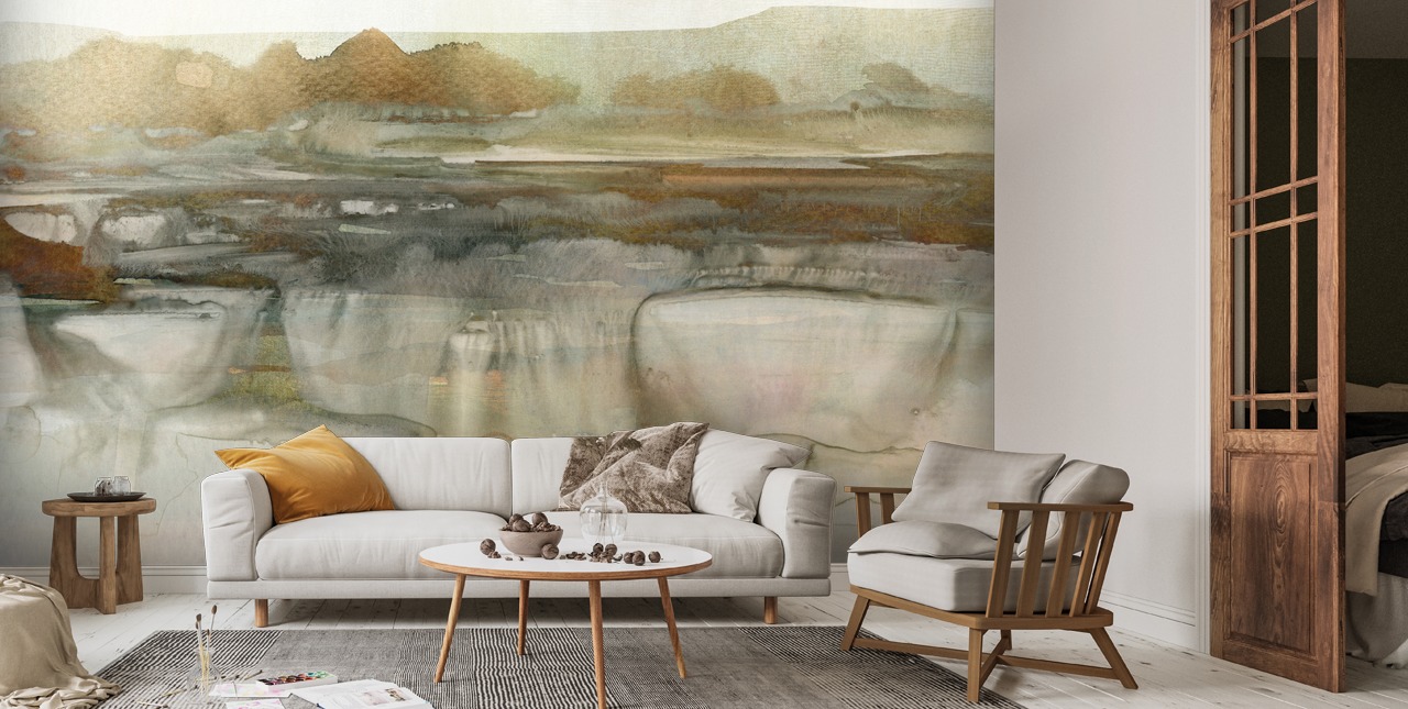 Soft Waterfall Wallpaper Mural | Wallsauce UK