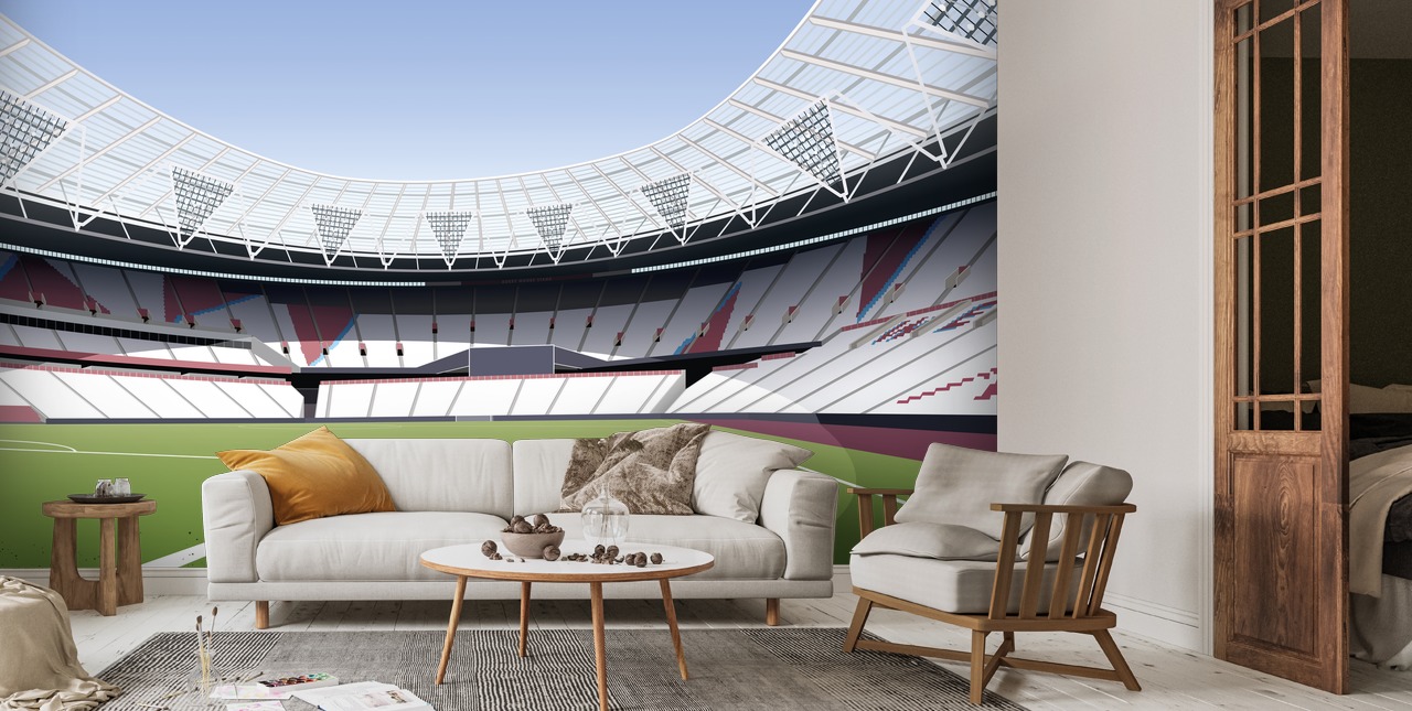 London Stadium Football Stadium Wallpaper Mural | Wallsauce UK