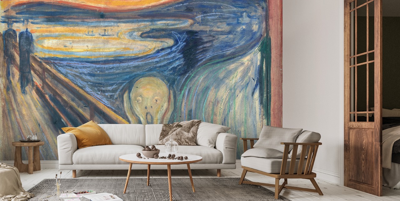 The Scream by Edvard Munch Wallpaper Mural | Wallsauce UK