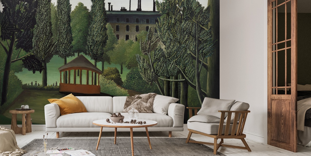 View of Montsouris Park, the Kiosk Wall Mural | Wallsauce US