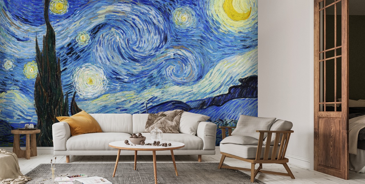 Starry Night Wallpaper Mural | Wallsauce UK