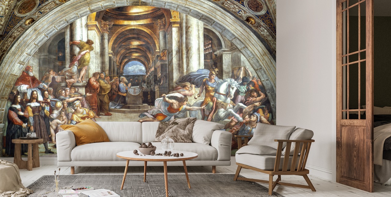 The Expulsion of Heliodorus from the Temple Mural | Wallsauce UK