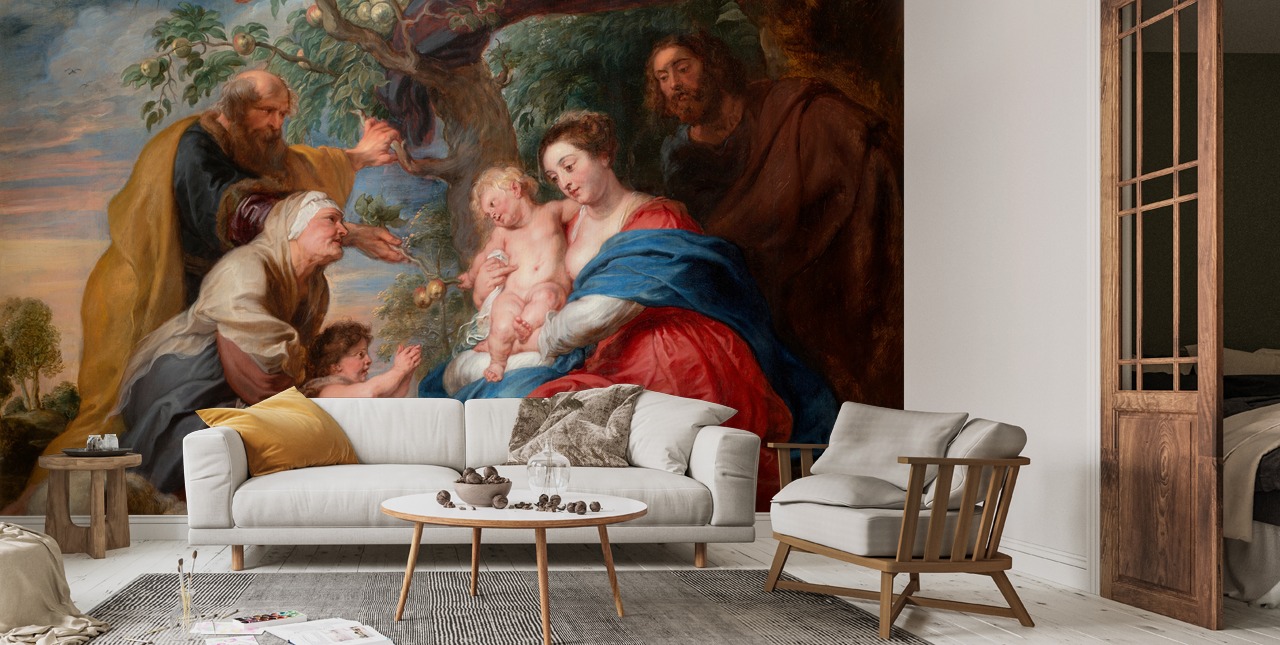 The Holy Family Under an Apple Tree Wall Mural | Wallsauce UK