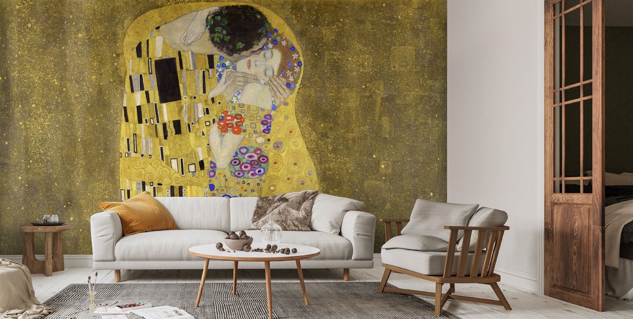 Tapeten-Wandbild „Der Kuss“ von Gustav Klimt | Wallsauce DE