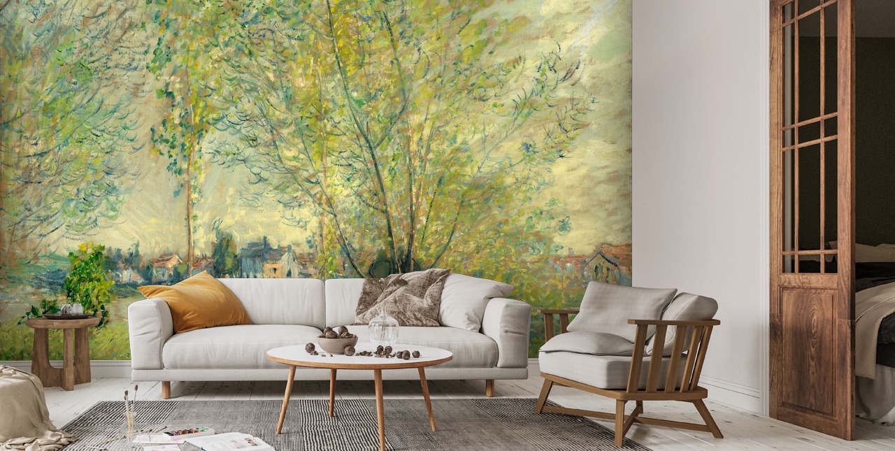 The Willows by Claude Monet Wallpaper Mural | Wallsauce UK