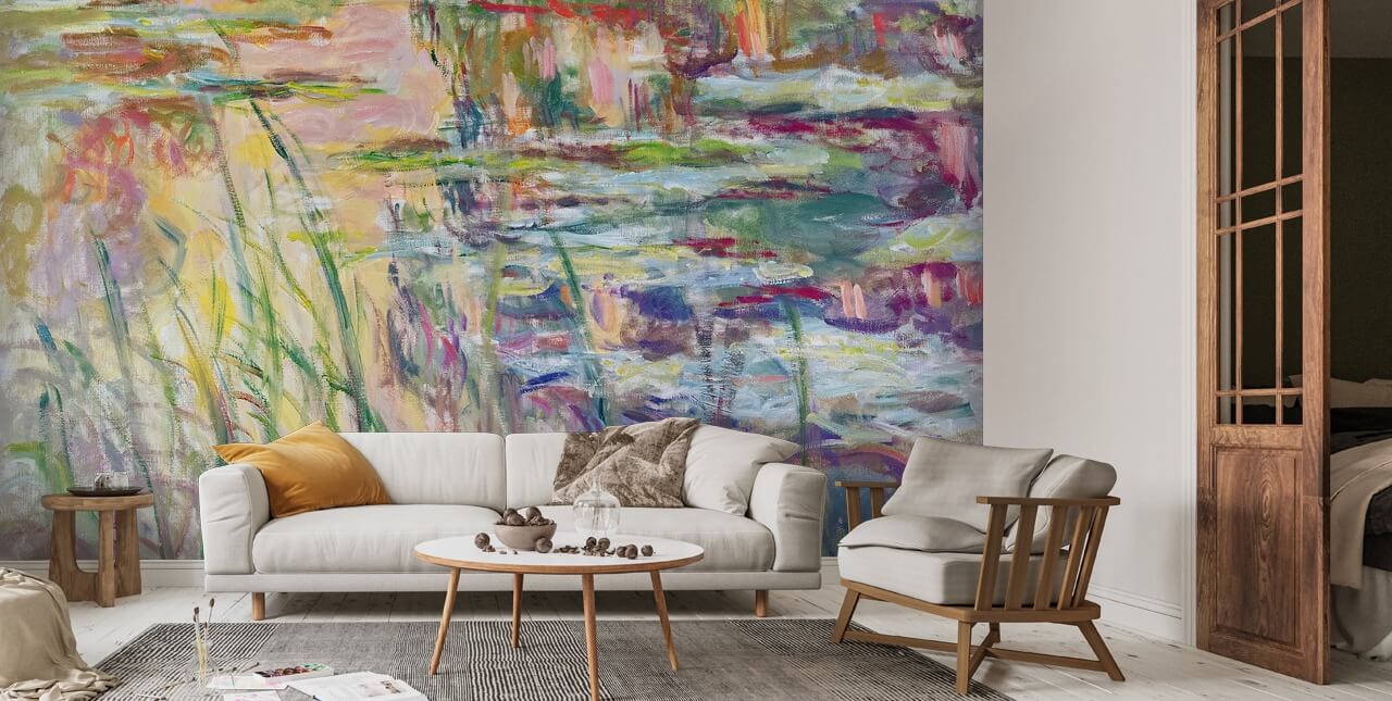 Monet's Reflections on Water Wall Mural | Wallsauce US