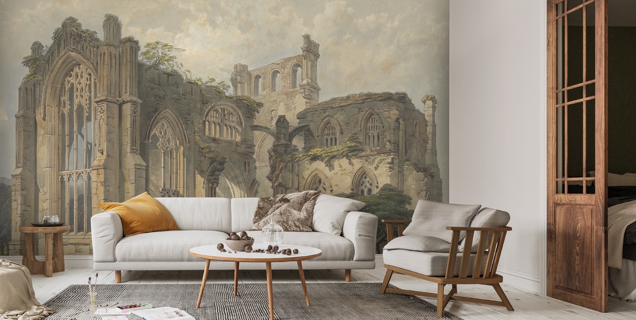 Melrose Abbey from the West Wallpaper Mural | Wallsauce UK