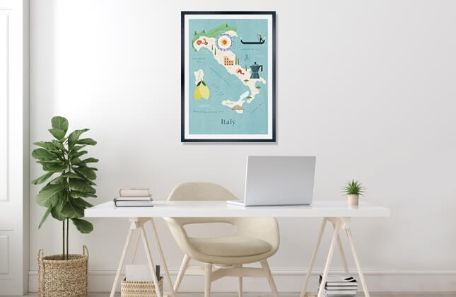 Map Prints & World Map Posters | Wallsauce UK
