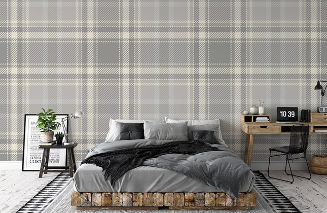 Check Wallpaper Check Pattern Wall Murals | Wallsauce UK