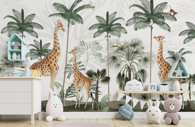 Giraffe Wallpaper & Wall Murals | Wallsauce US