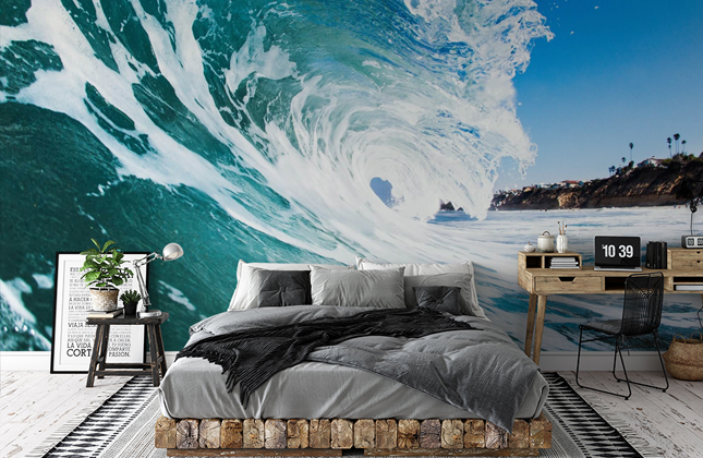 Wall Rogues Ocean Waves Wall Mural Wr50516 Wall Murals Coastal Wall