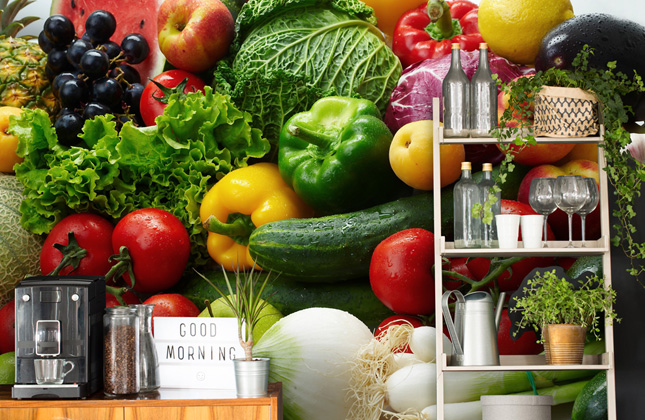 Vegetable Wallpaper Murals for Home or Retail | Wallsauce UK