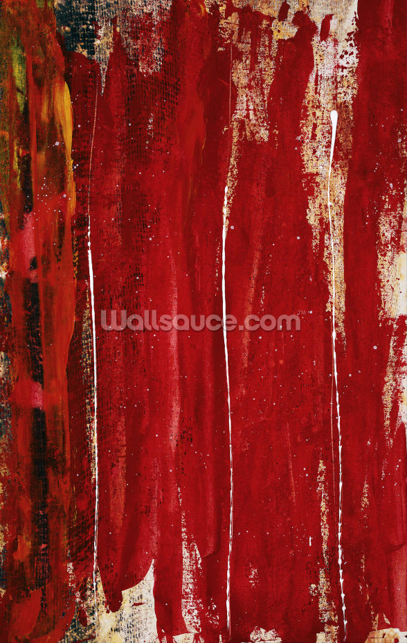 Red Study 1 - Abstract Painting In Red Wall Mural | Wallsauce UK