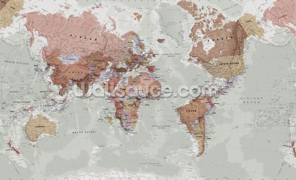 Executive Political World Map Wallpaper | Wallsauce NL