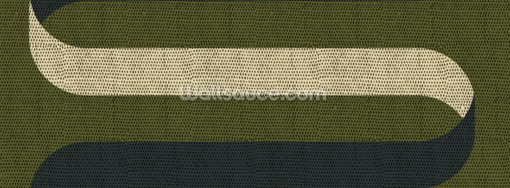 Folding Ribbon - Olive Wallpaper | Wallsauce UK