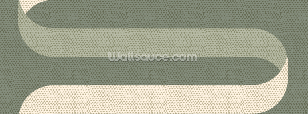 Folding Ribbon - Thyme Green Wallpaper | Wallsauce UK