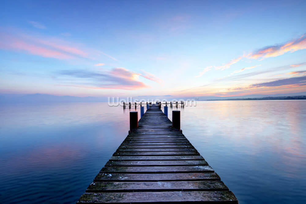 Calm Jetty View Wallpaper | Wallsauce US
