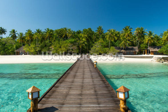 Island Jetty Wallpaper Mural | Wallsauce US