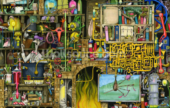 Laboratory Wall Mural | Wallsauce UK