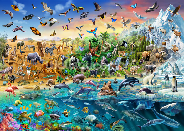 Endangered Species Wall Mural | Wallsauce NZ