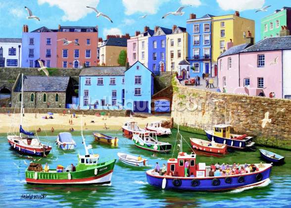 Happy Days Tenby Wall Mural | Wallsauce UK