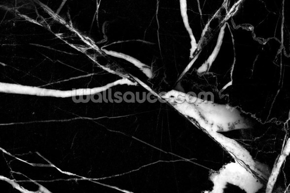 Black Marble Effect Wall Mural | Wallsauce UK