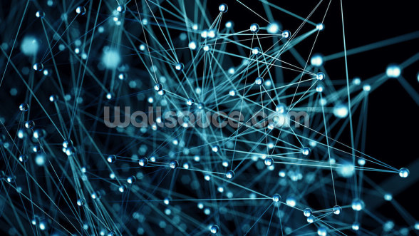 Molecular Structure Wallpaper Mural | Wallsauce US