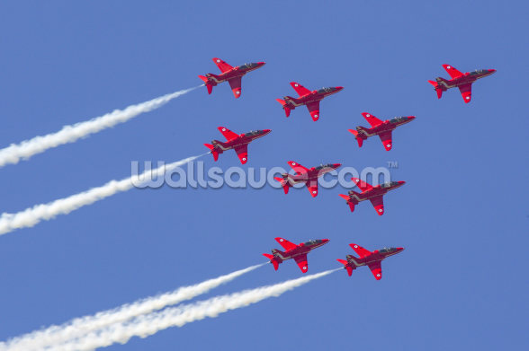 The Red Arrows Aerobatic Team Formation Wallpaper | Wallsauce US