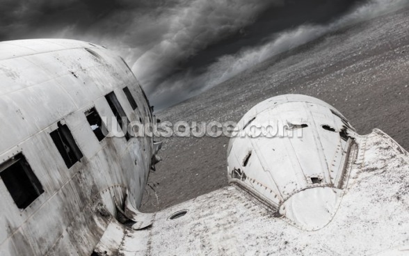 The abandoned wreck of a USA military plane on Southern Iceland ...