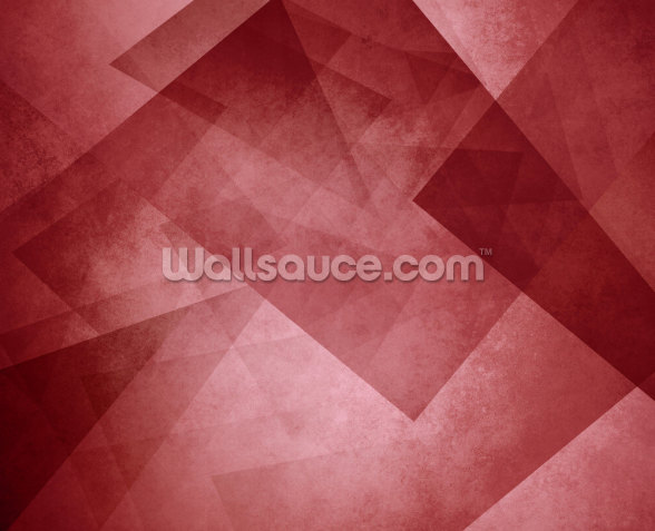 Red Triangles Wall Mural & Red Triangles Wallpaper | Wallsauce UK