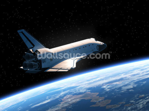 Space Shuttle Orbiting Earth Wallpaper | Wallsauce CA