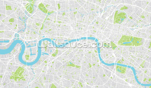 Colourful London Map Wallpaper | Wallsauce UK