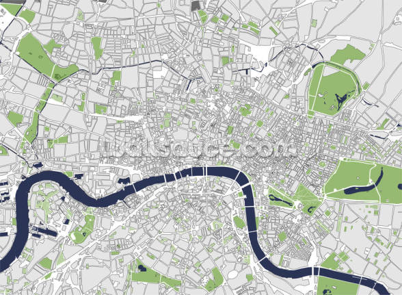 Illustration map of London | Wallsauce UK