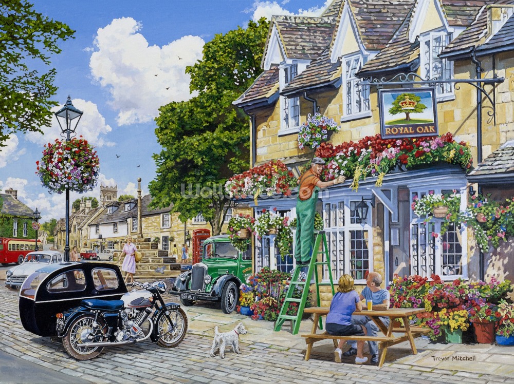 The Royal Oak Wall Mural | Wallsauce UK