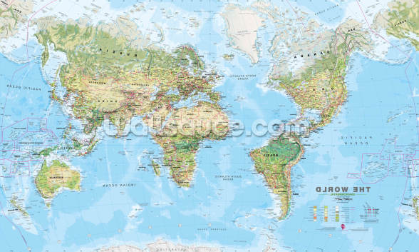 World Environmental Map Wall Mural | Wallsauce CA